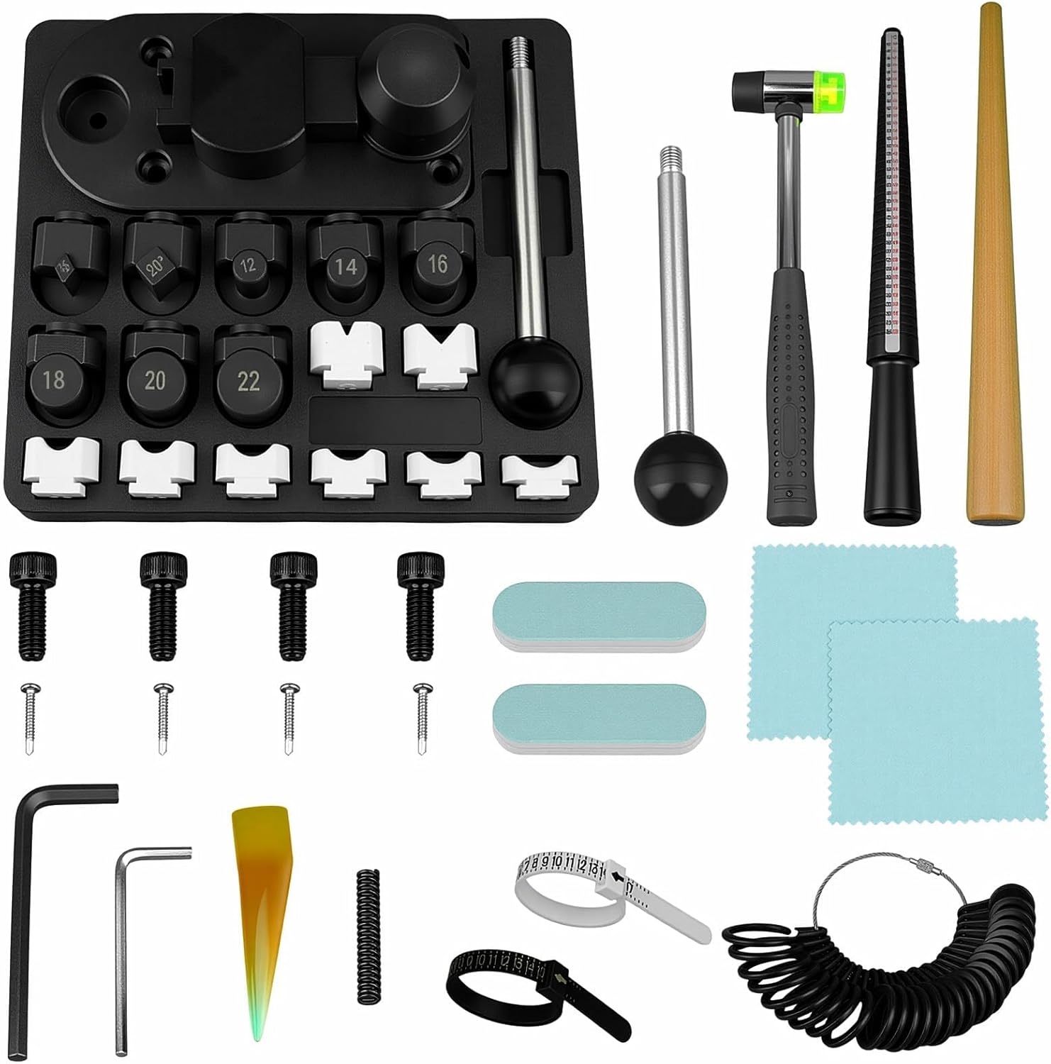 WUDLEP Ring Bending Tool, Black Earring Making and Measurement Tool ...