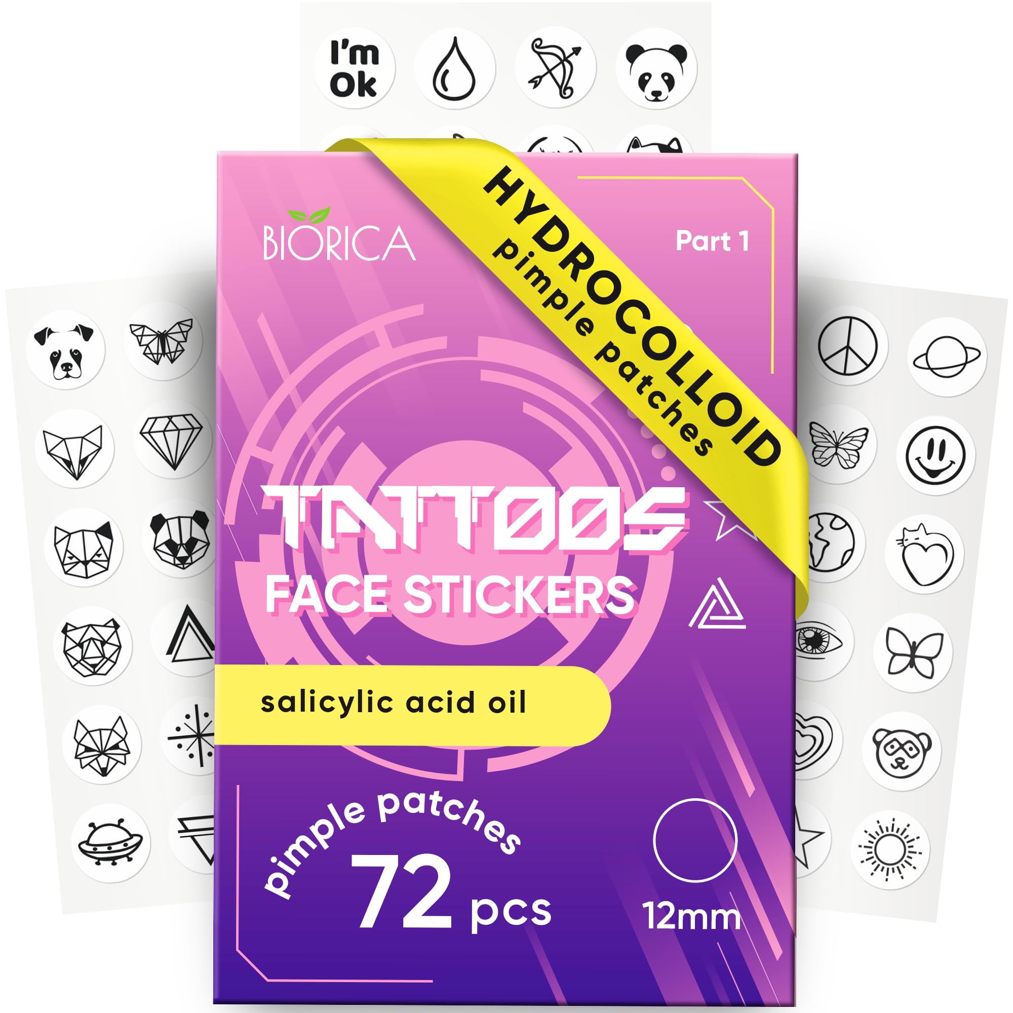 Amazon.com: Cute Acne Patches for Face. Hydrocolloid Pimple Patches for ...