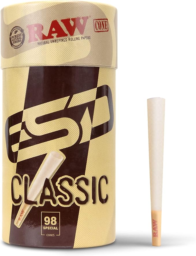 Amazon.com: RAW Cones Classic 98 Special | 100 Pack | Natural Slow ...