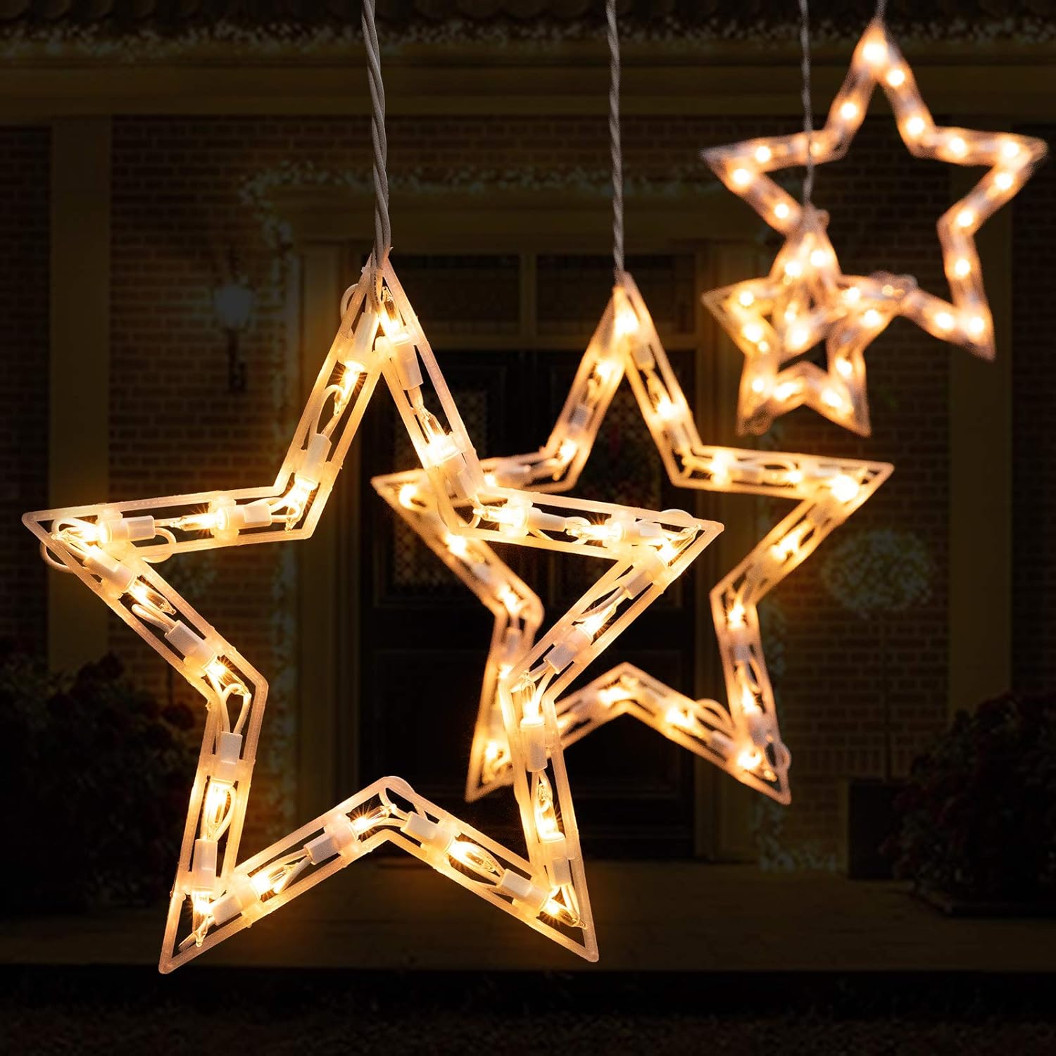 Amazon.com: Minetom 8.5 Ft. Christmas Star Window Lights 6 Drops - Star ...
