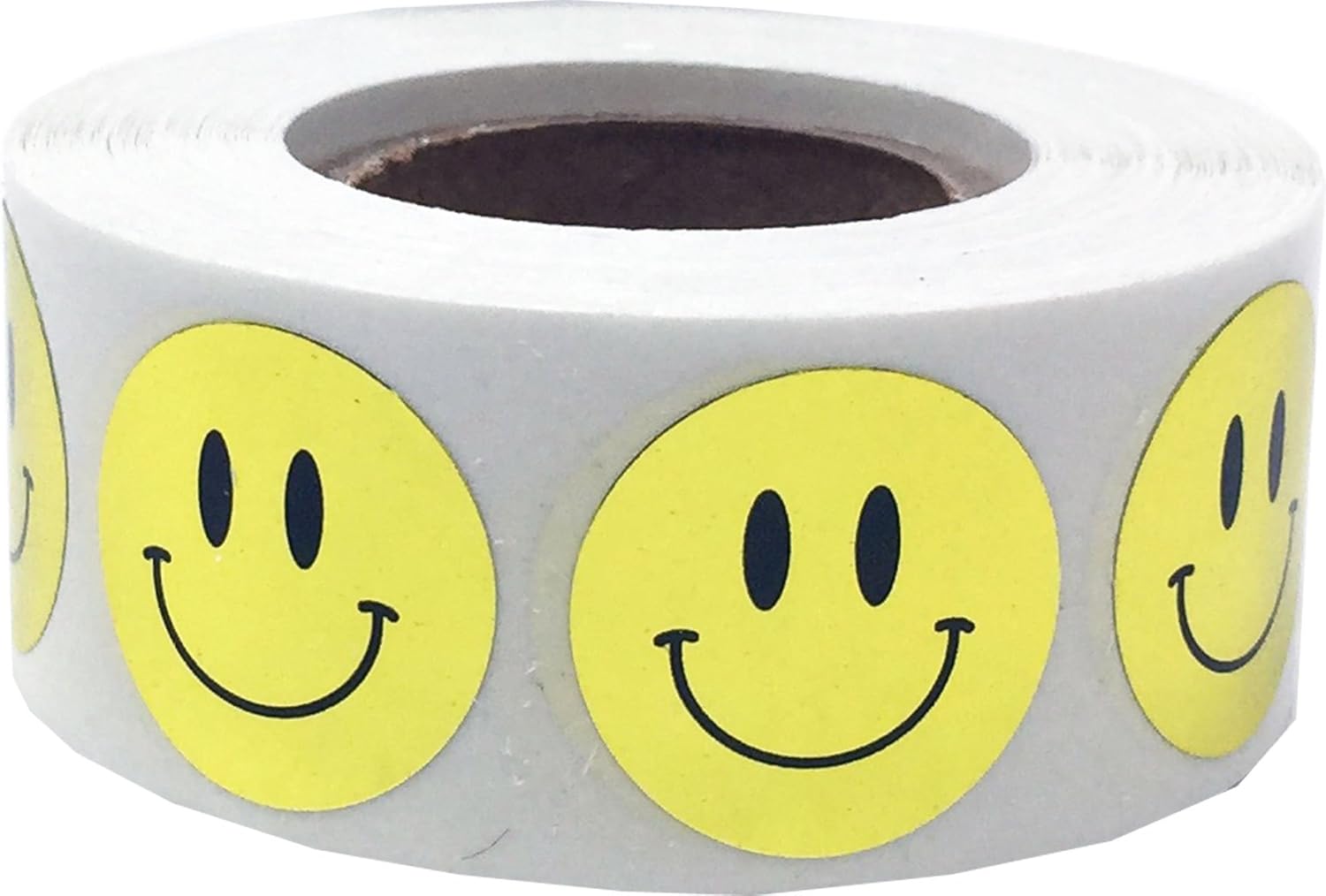 Metallic Gold Happy Face Stickers, 19 mm 3/4 Inch Circle Shiny Labels ...