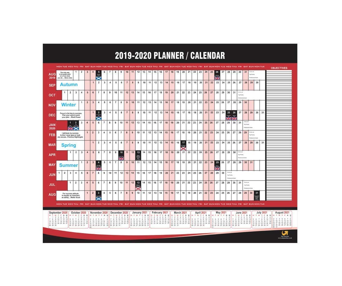 2019 2020 Wall Planner Large Big Clean A 2 Size | Desertcart Sri Lanka