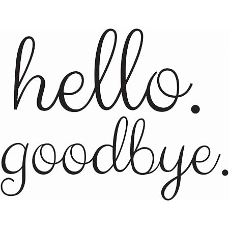 Amazon.com: WallPops DWPK2013 Hello Goodbye Door Decal, Black : Tools ...