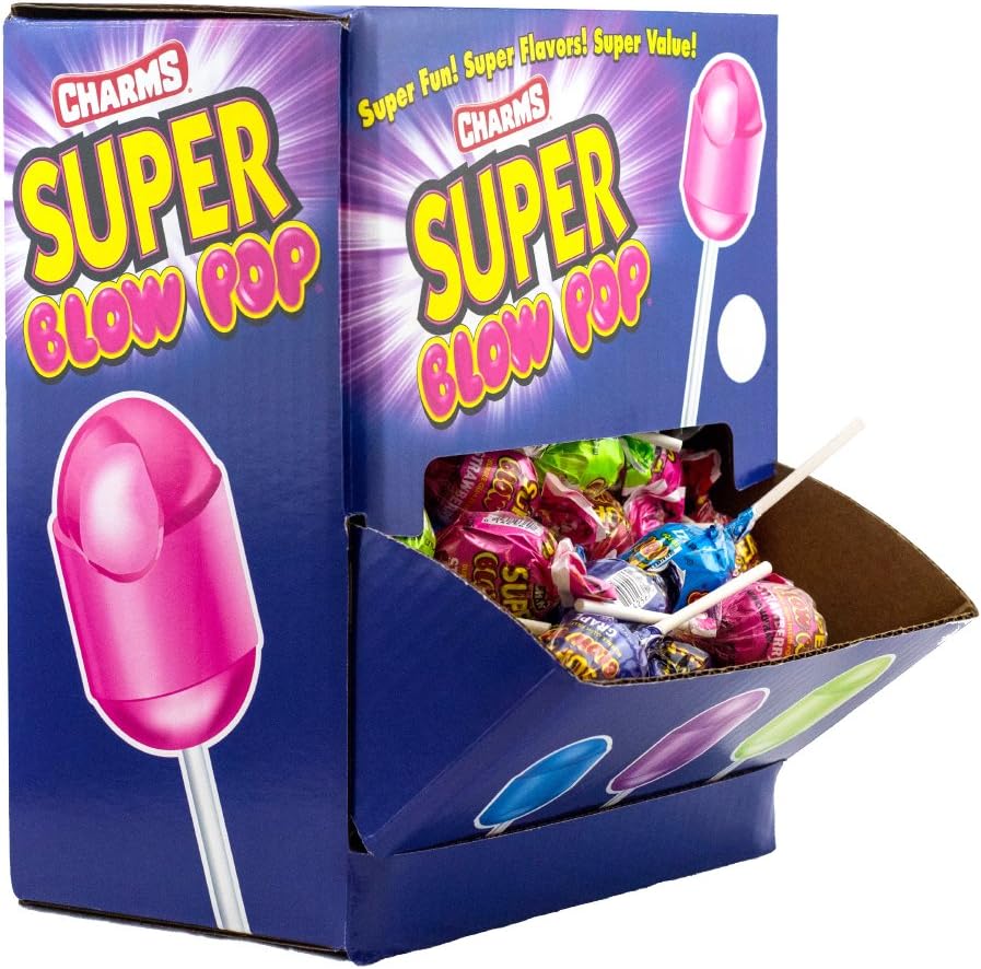 Amazon.com : Charms Blow Pops, Assorted Flavors, 100-Count Box (8138) : Suckers And Lollipops ...