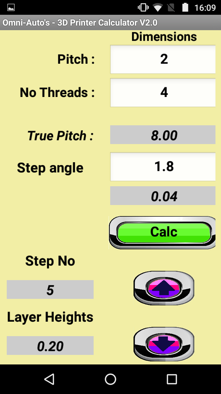 3D Printer calulator - App on Amazon Appstore