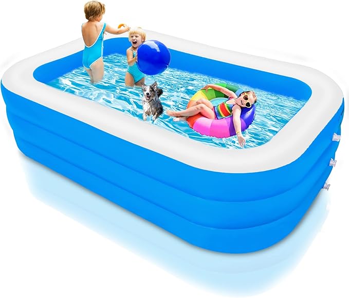 Amazon.com: Tackview Inflatable Swimming Pool, Family Lounge Pool,Full ...
