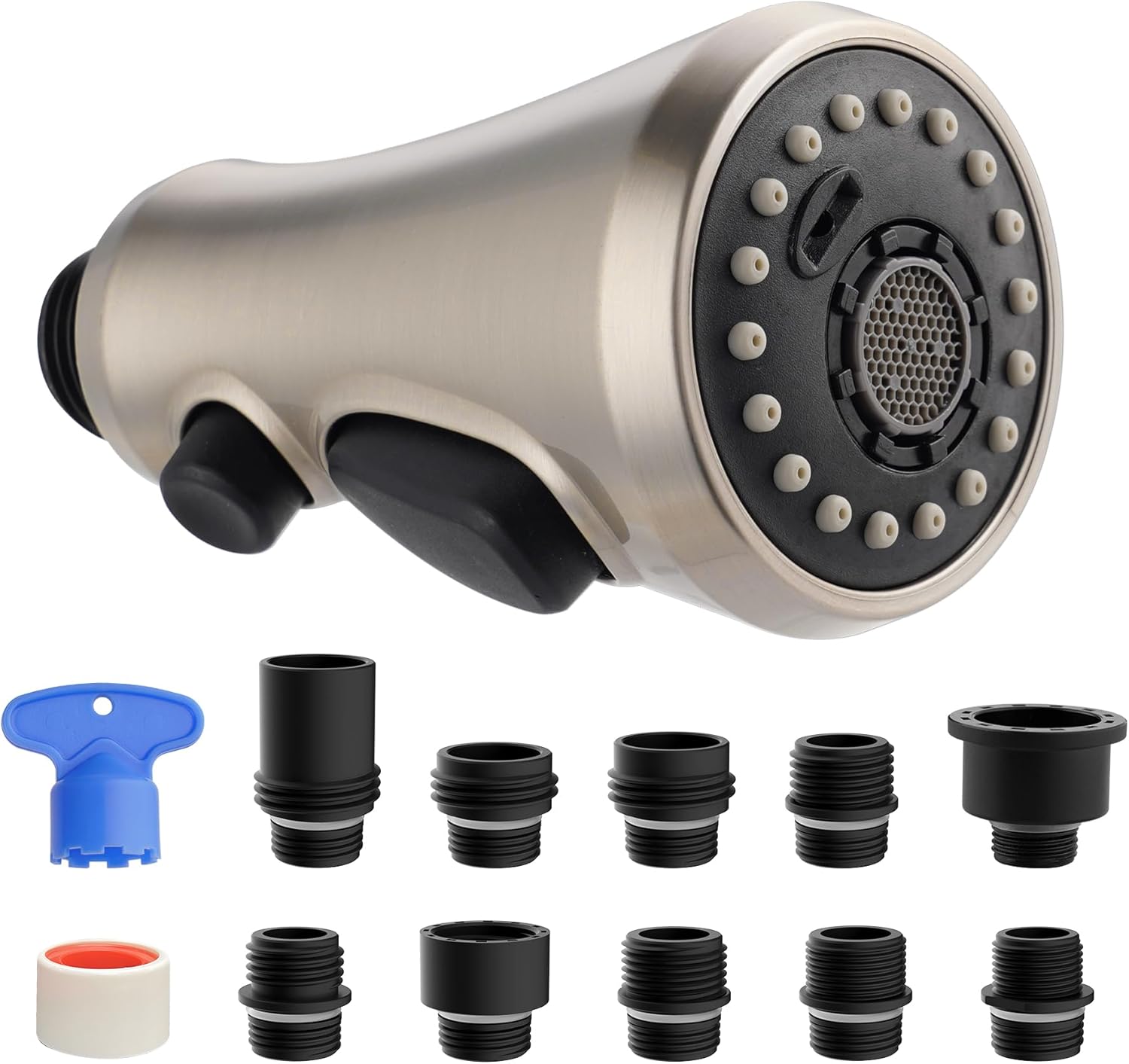 Amazon.com: Hibbent Pull Down Kitchen Faucet Head Replacement, 3 ...