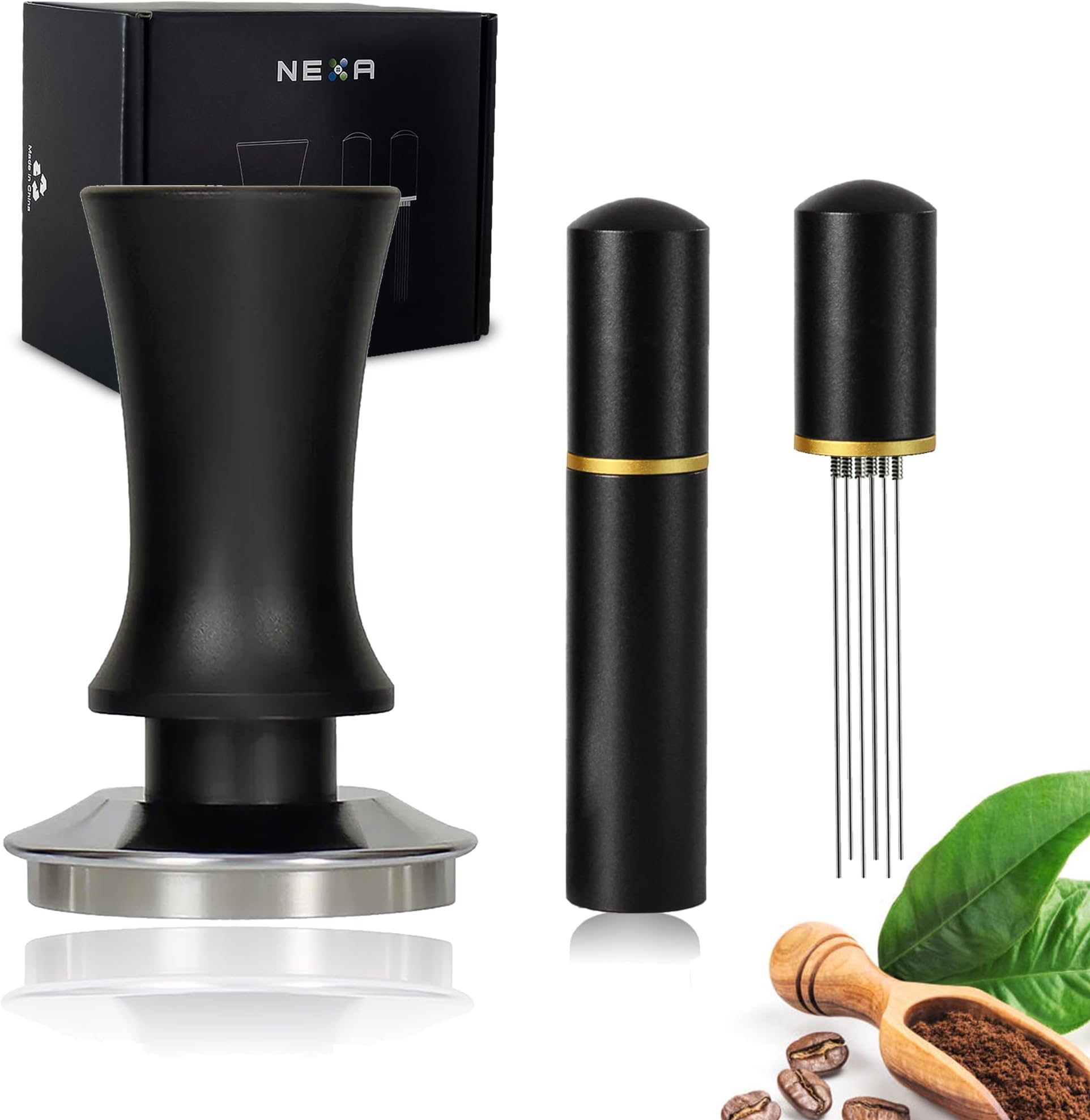 Amazon.com: Coffee Espresso Tamper 51mm with WDT Tool Calibrated Spring ...