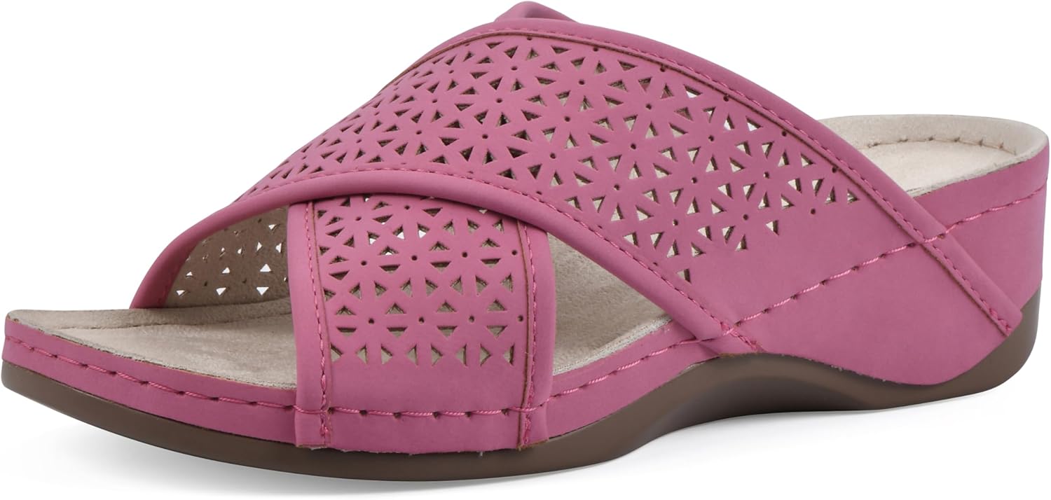 Amazon | CLIFFS BY WHITE MOUNTAIN レディース コレットウェッジサンダル | ファッションサンダル