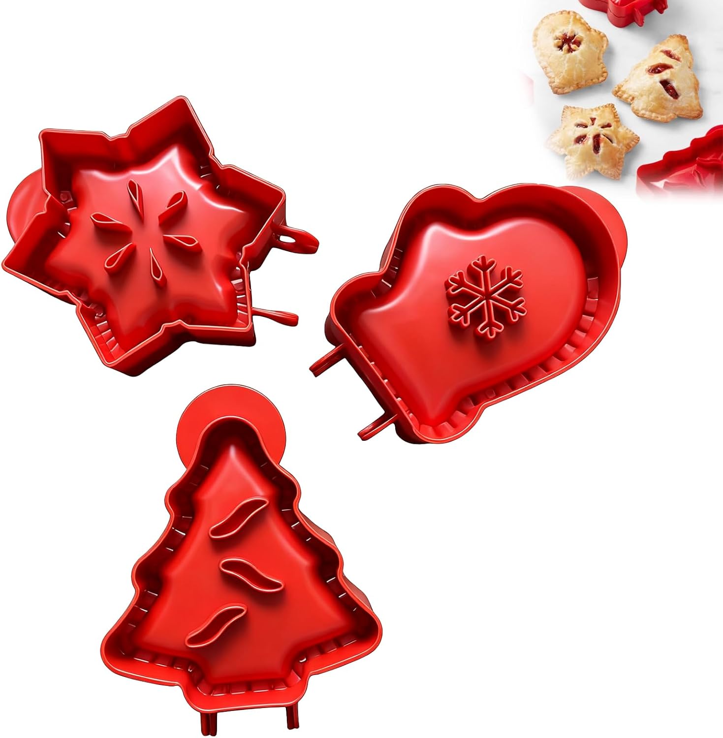 Amazon.com: Holiday Mini Pie Mold, Hand Pie Press Mold Maker for Baking ...