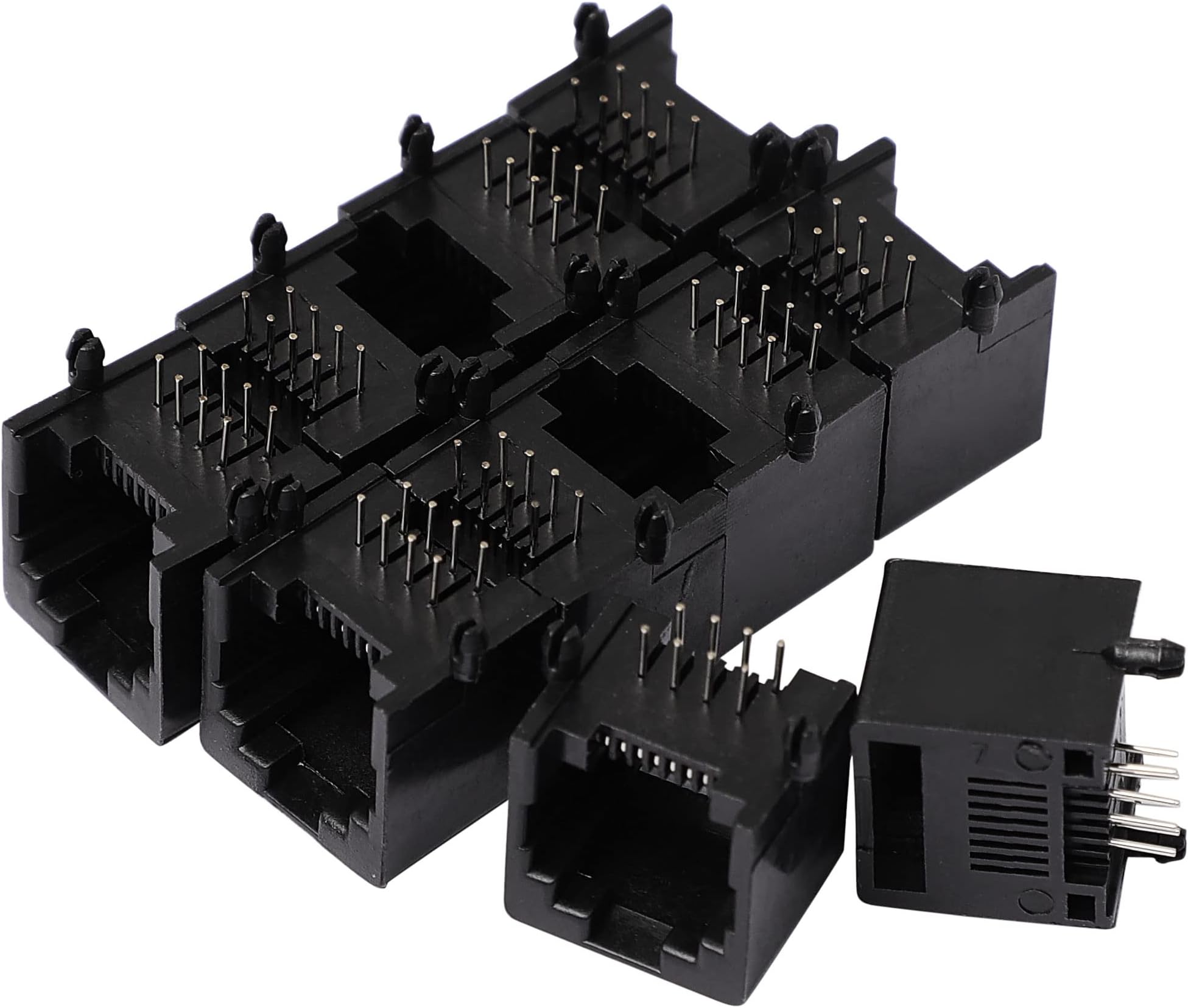 Amazon.com: uxcell CAT5/5e/6 Computer LAN 8P8C RJ45 PCB Jacks Female ...