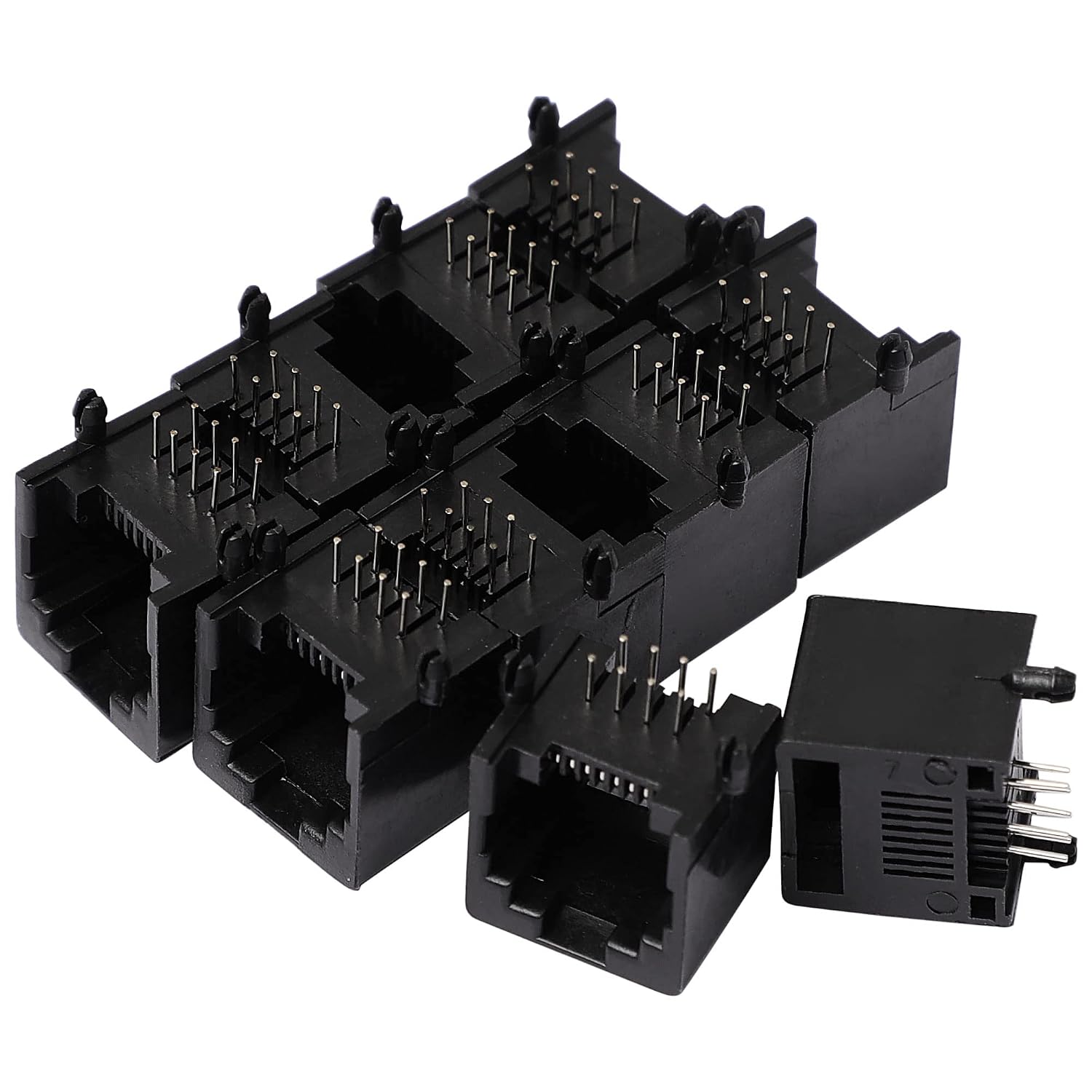 Generic 10 Pcs RJ45 8P8C PCB Jack Modular Mount Network Ethernet ...