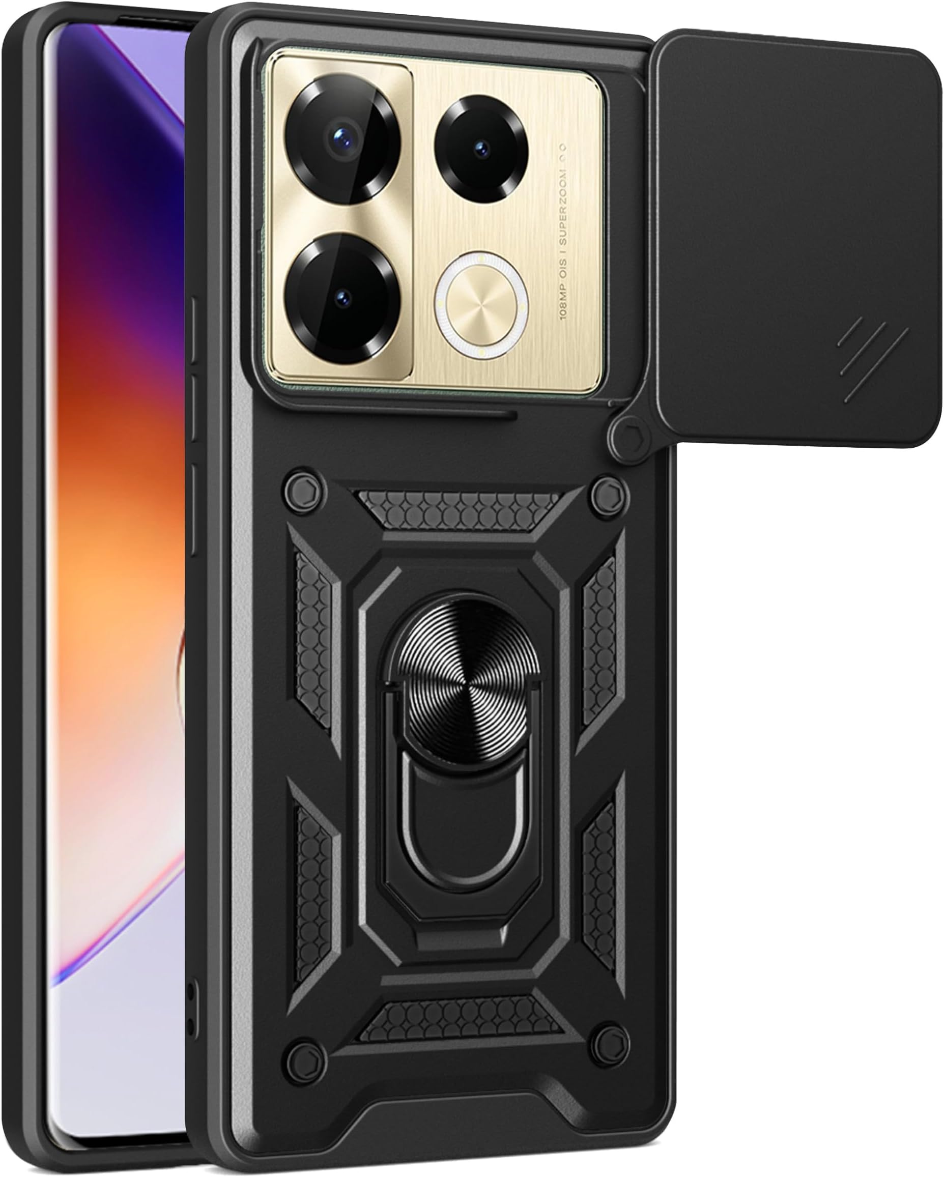 Amazon.com: Case for Infinix Note 40 Pro 4G, Rugged Shockproof Cover ...