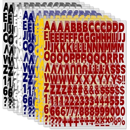 Amazon.com: 1680piece 1 Inch Iron On Heat Transfer Letters and Numbers ...