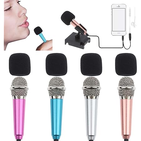 Amazon.com: Mini Microphone,Portable Vocal Tiny Microphone, Asmr ...
