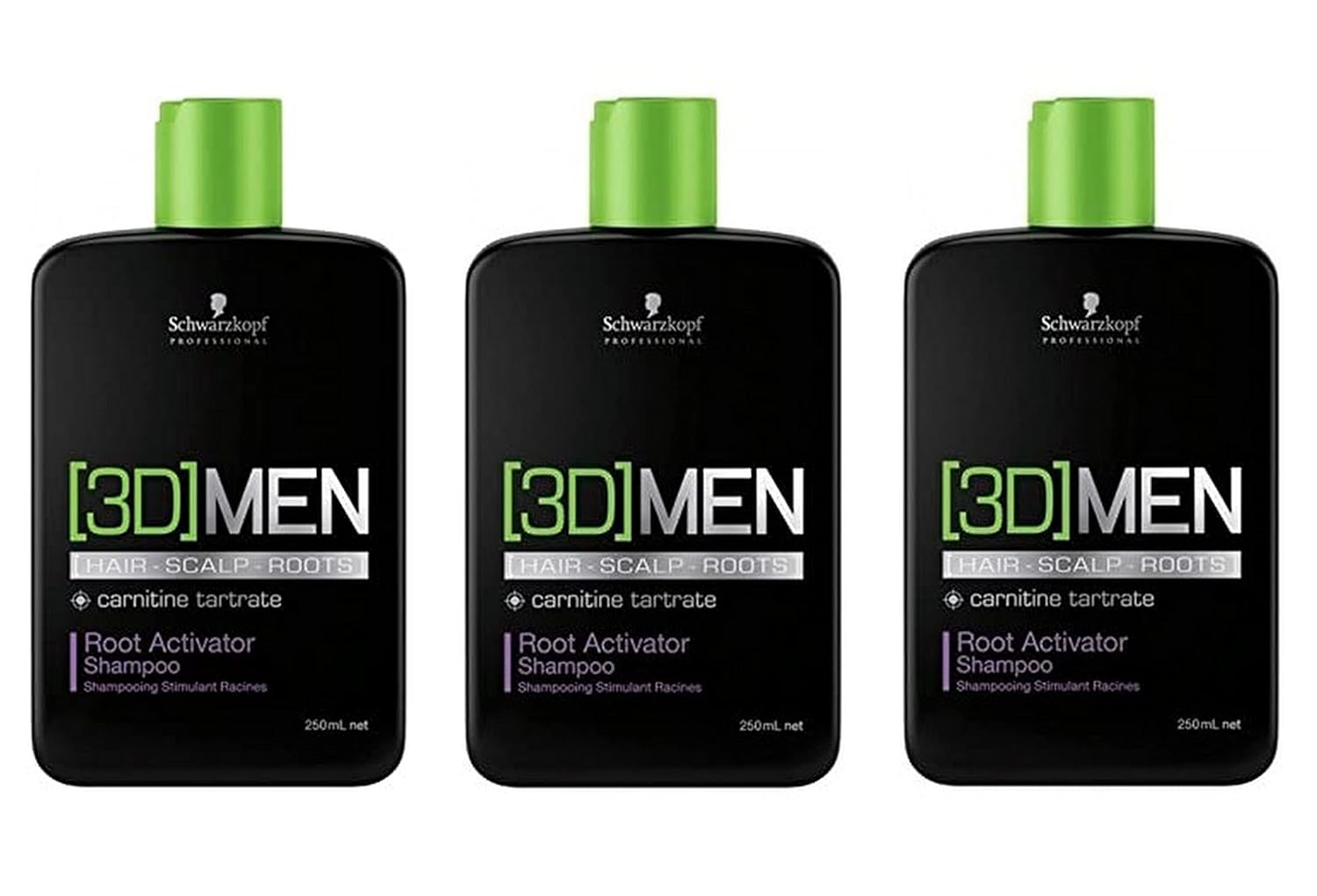 Schwarzkopf 3D Men Aktivierendes Shampoo 3er Pack : Amazon.de: Kosmetik