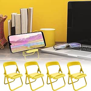 Amazon.com: BLOWEST 4Pcs Mini Folding Chair Cell Phone Stand Desktop ...