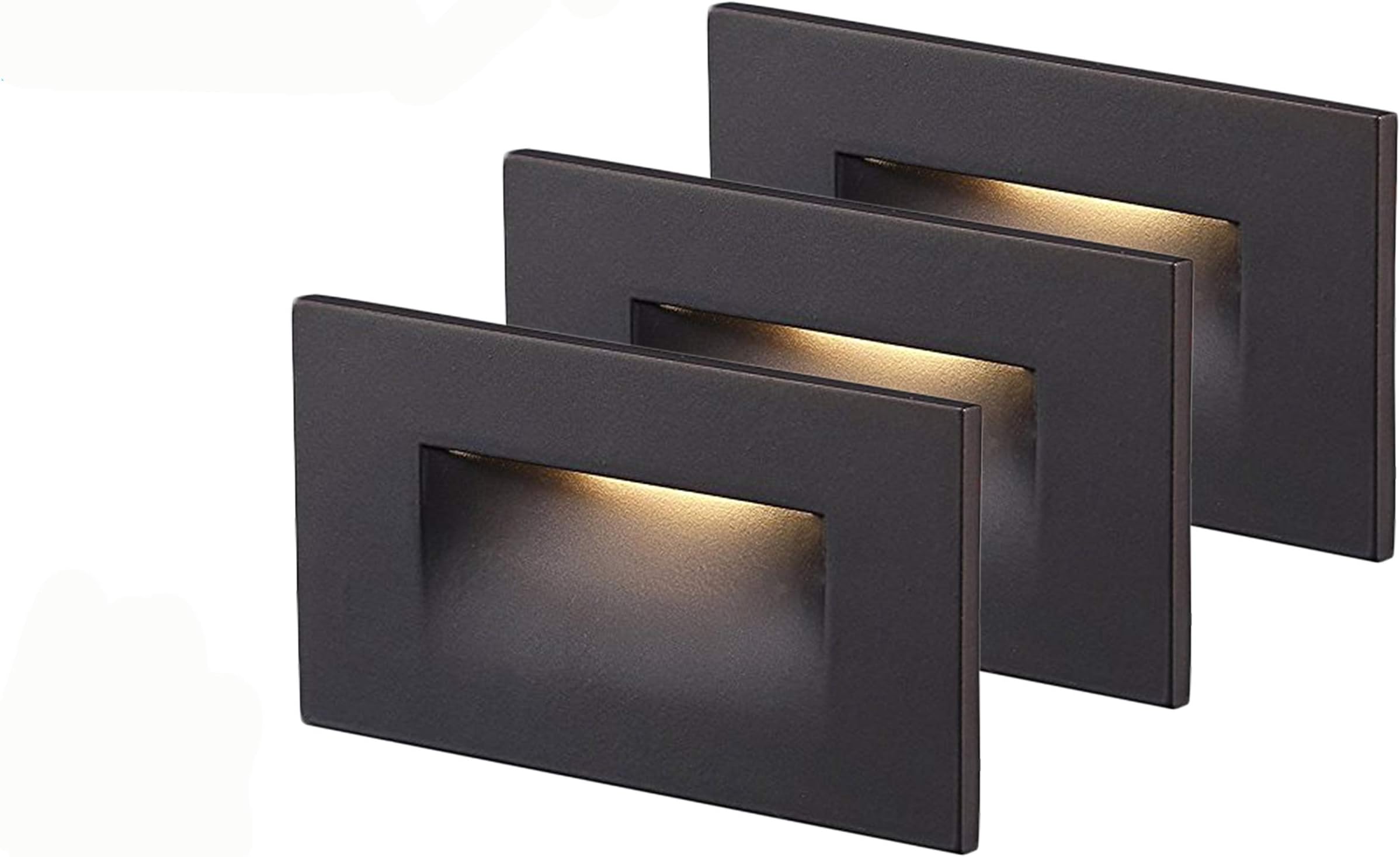 3X Eboka 120V LED Indoor Outdoor Step Light, 3W 100lm, cETLus, 3000K ...