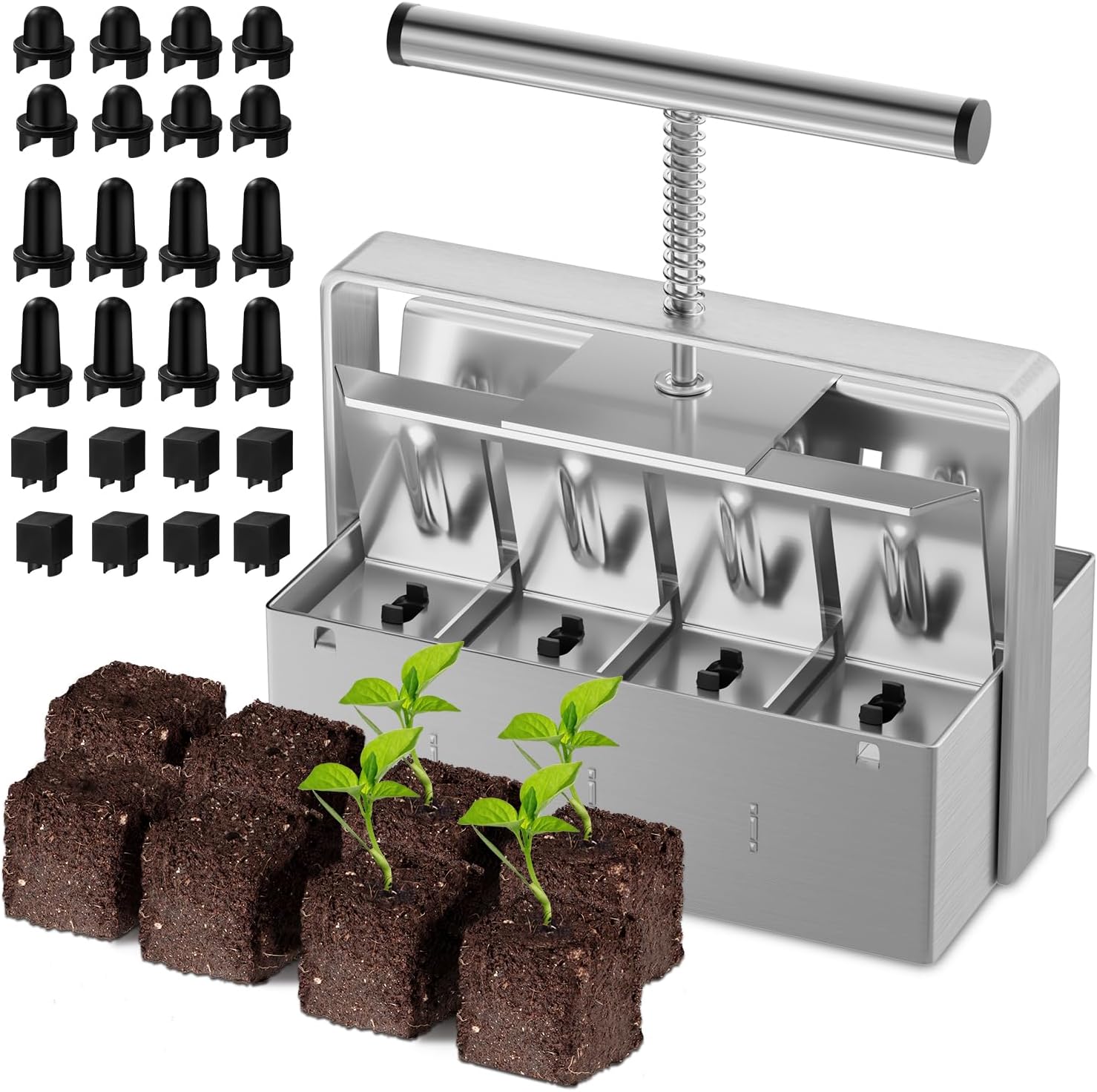 Amazon.com : Upgraded Soil Blocker Handheld, 8 Soil Block Maker for ...