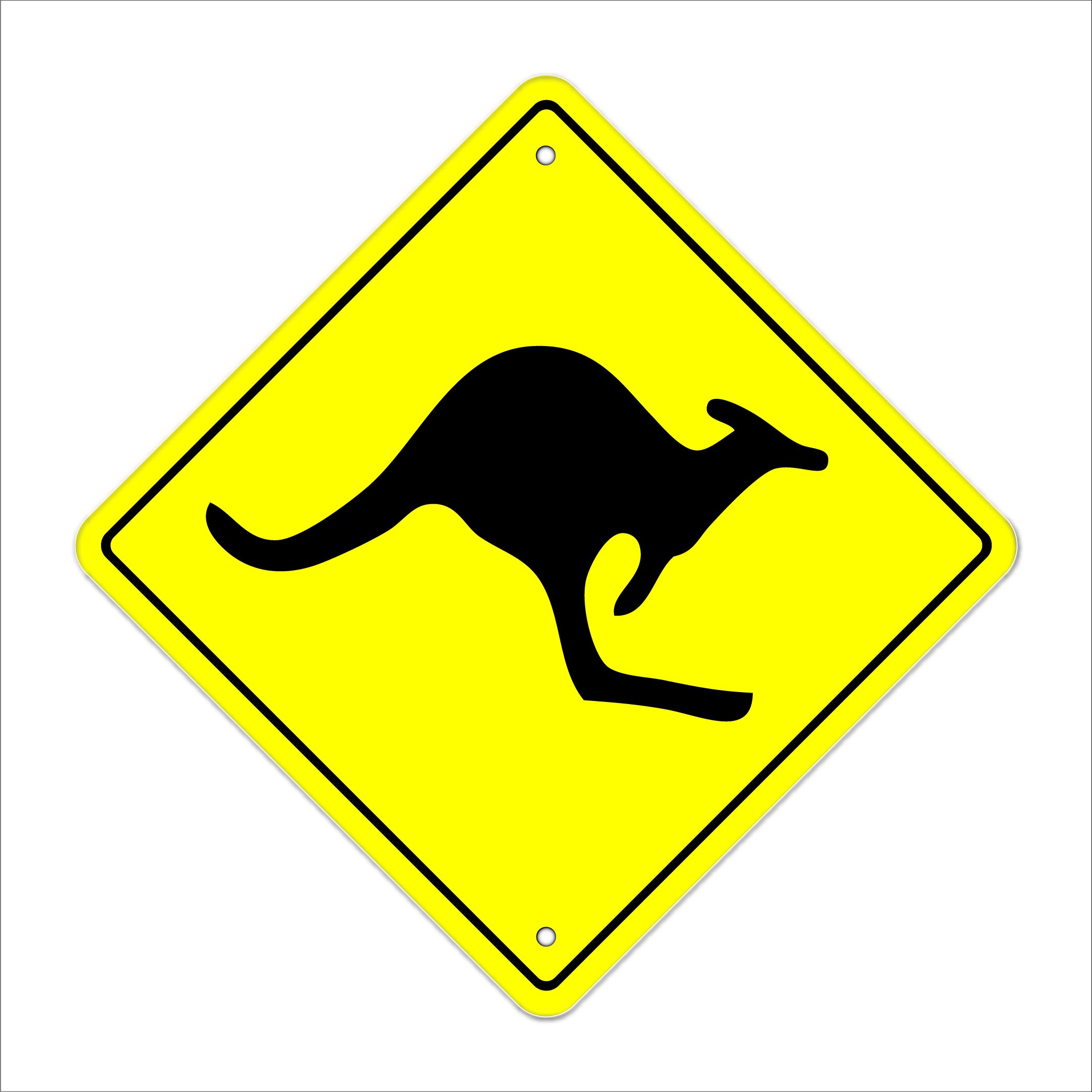 Amazon.com: Kangaroo Crossing Crossing Sign Zone Xing | Indoor/Outdoor ...
