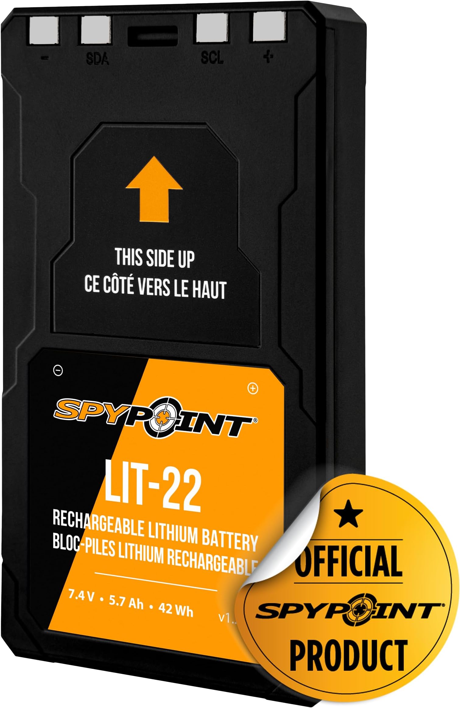 SPYPOINT LIT-22 Rechargeable 7.4V Lithium Battery Pack for Trail Camera ...
