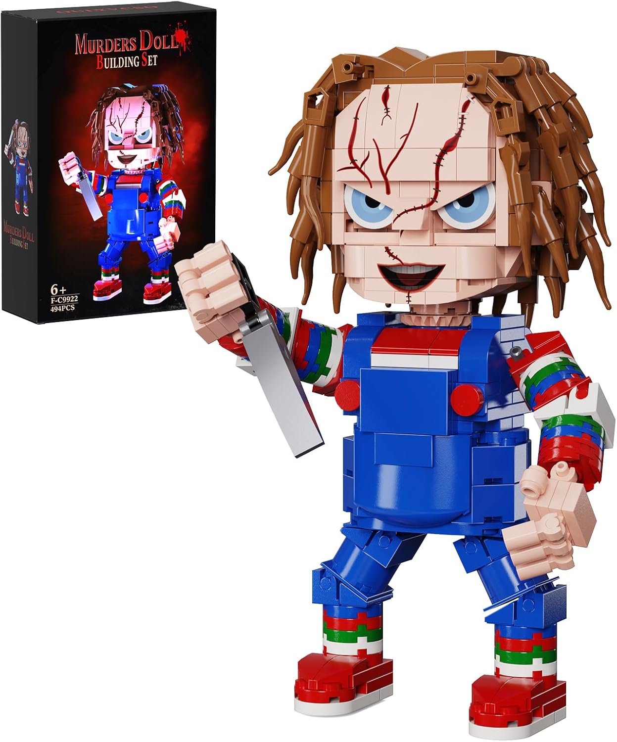 Amazon.com: DRZYJ Building Block Set, Chucky Character Building Toys ...