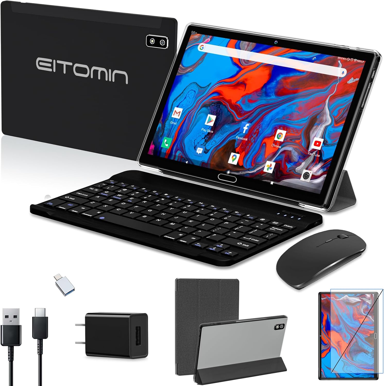 Amazon.com : EITOMIN Tablet 2024 Newest Android13 Tablet 10 inch WiFi ...