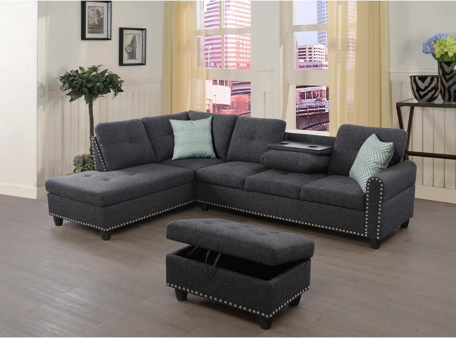 Amazon.com: UBGO 3 Living Room Furniture Pieces Set includes three ...