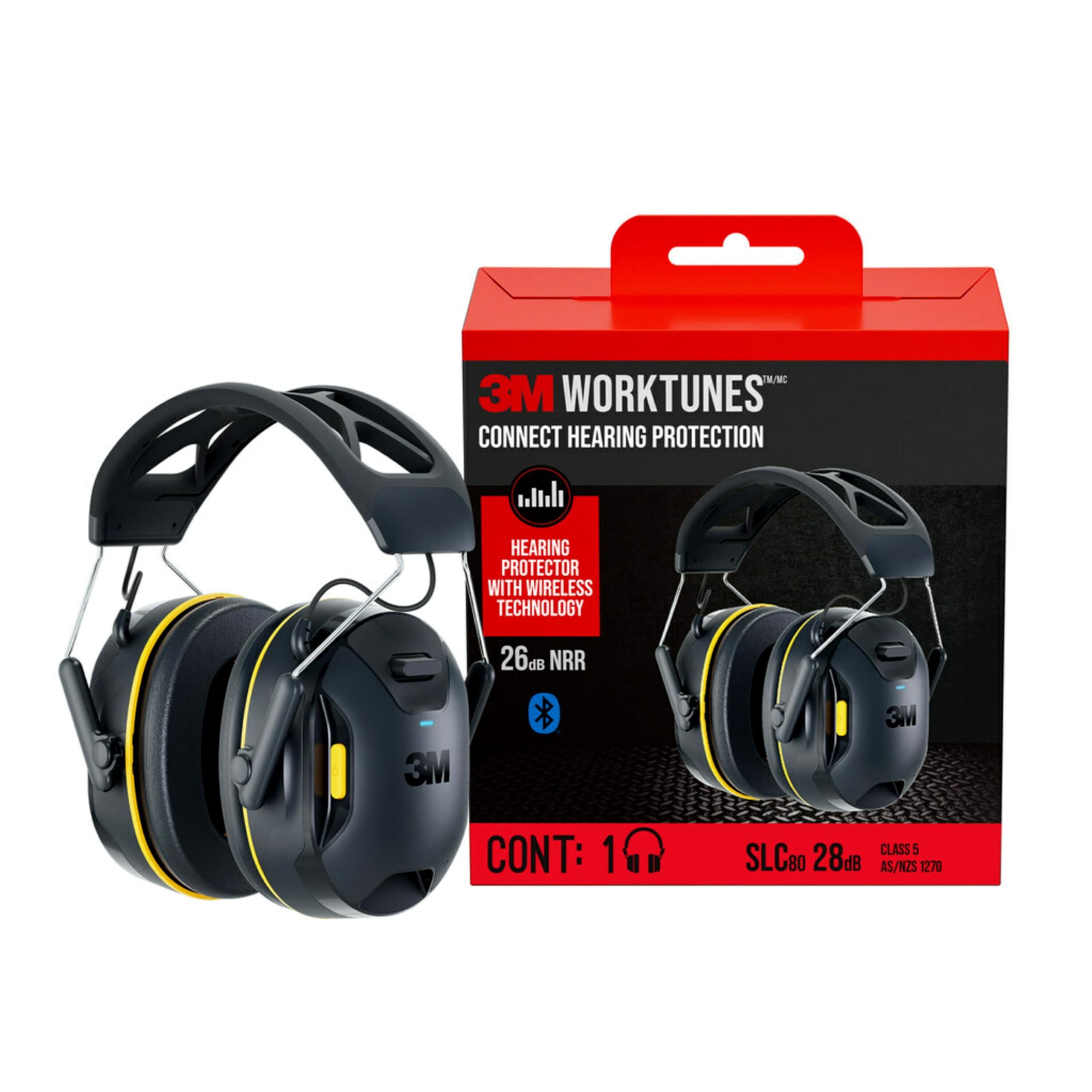 3M WorkTunes Connect Wireless Hearing Protector with Bluetooth ...