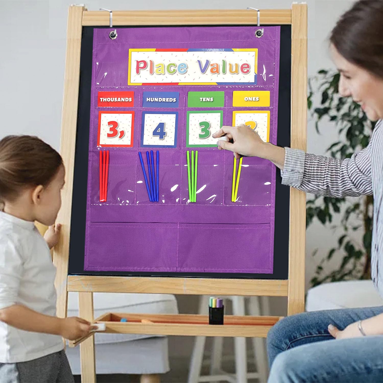 Math Posters For Middle School 21-Piece Place Value Flip Chart ...