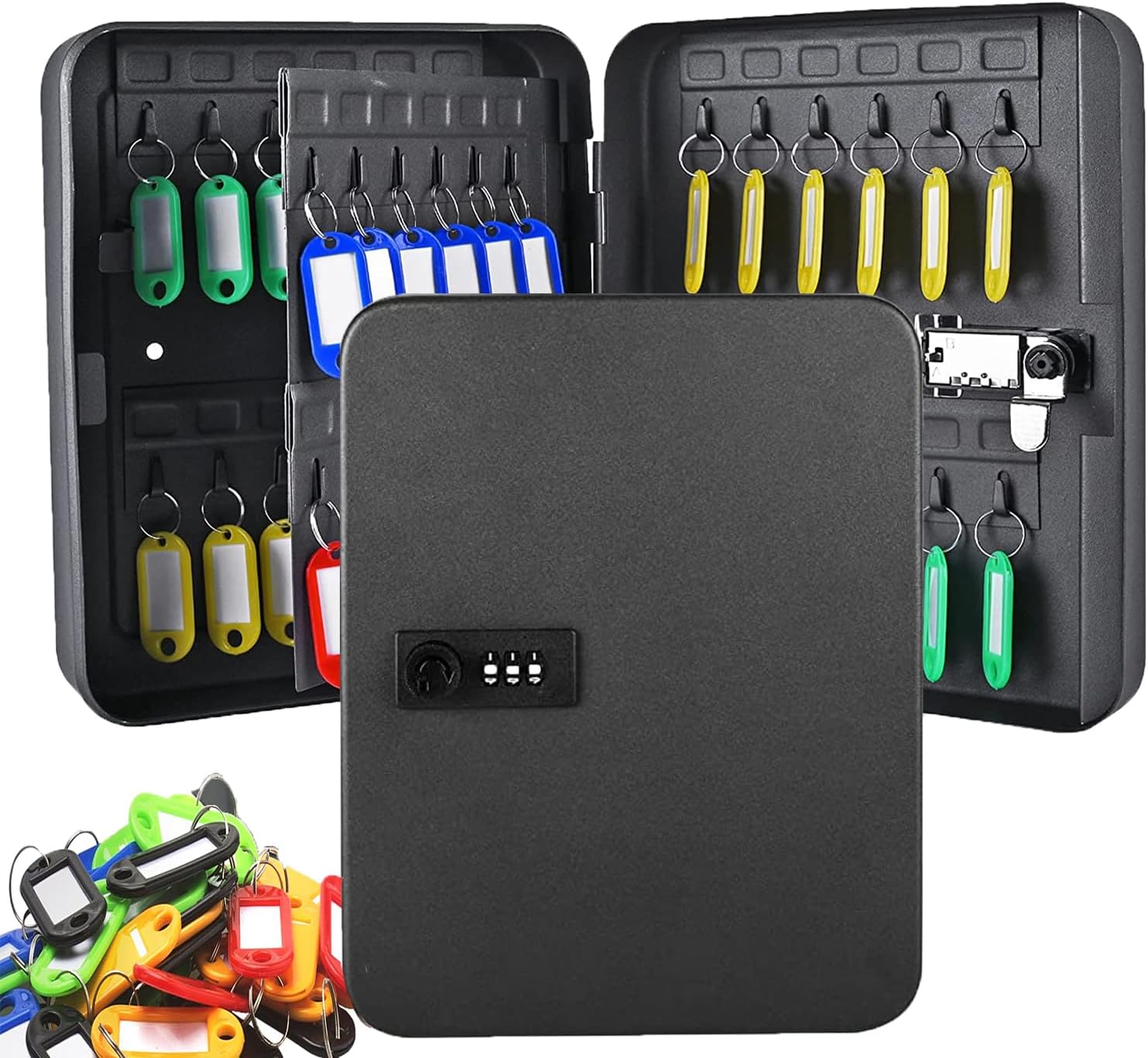Amazon.com: Buumin 48 Key Cabinet with Combination Lock Wall Mounted ...