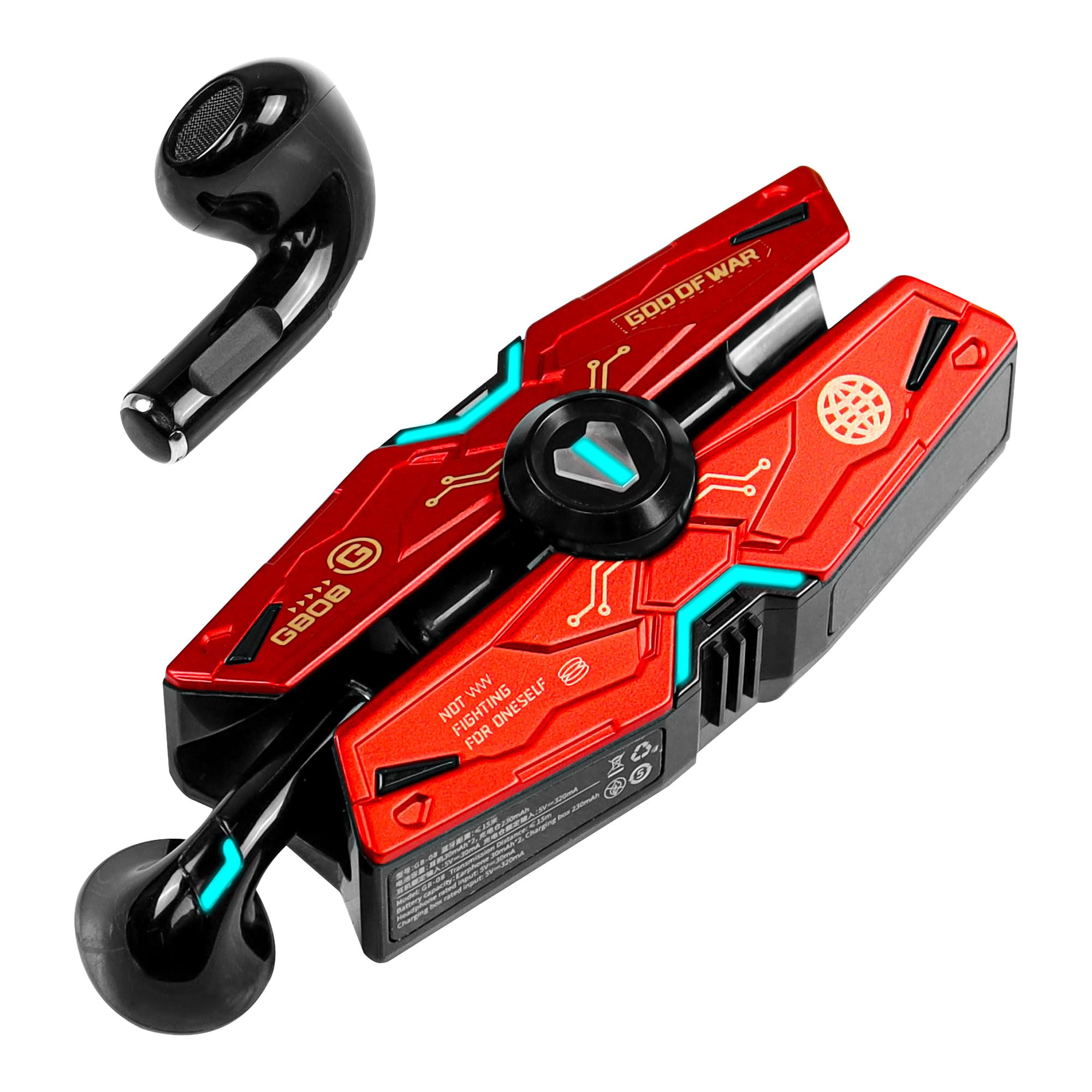 Snapklik.com : CERRXIAN Wireless Earbuds,Red Bluetooth Earbuds