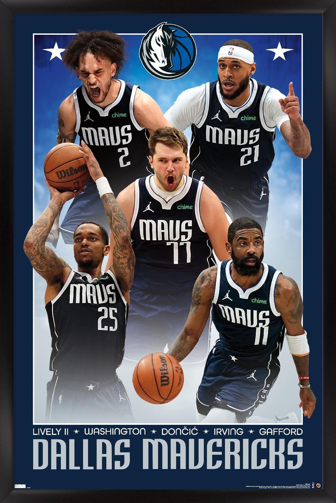 Amazon.com: Trends International NBA Dallas Mavericks - Team 24 Wall ...