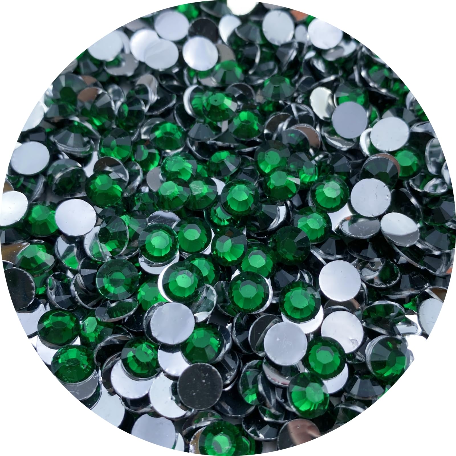 Amazon.com: Xinhongo 10000pcs 3mm Resin Flatback Rhinestone Dark Green ...