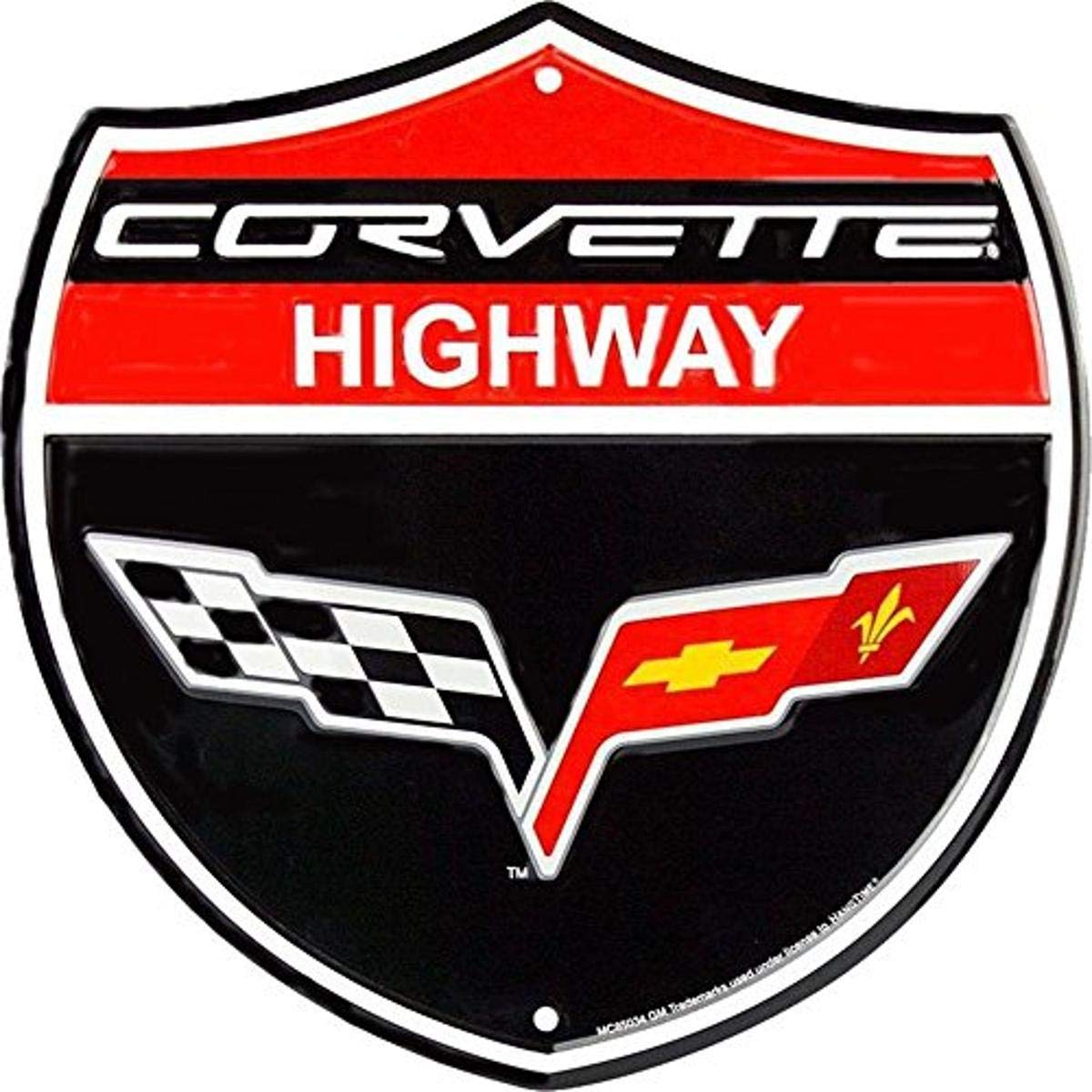 Amazon.com: Signs 4 Fun SHACC Corvette HWY, Shield Sign : Home & Kitchen