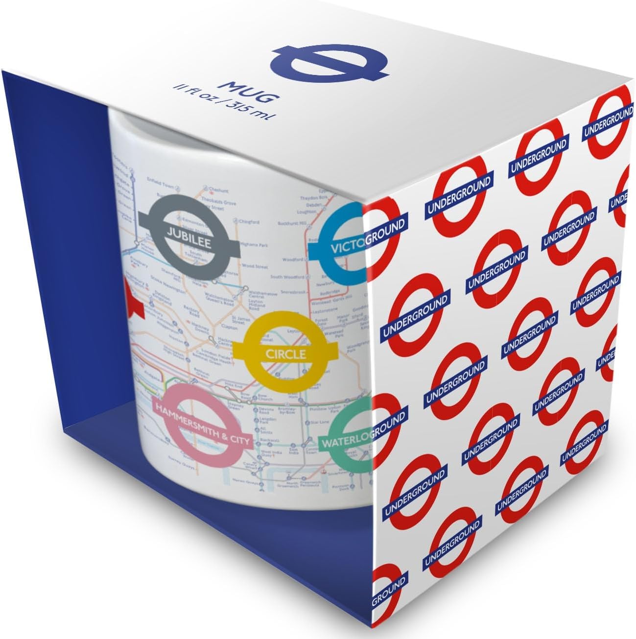 Pyramid International Transport for London Underground White Pod Mug ...