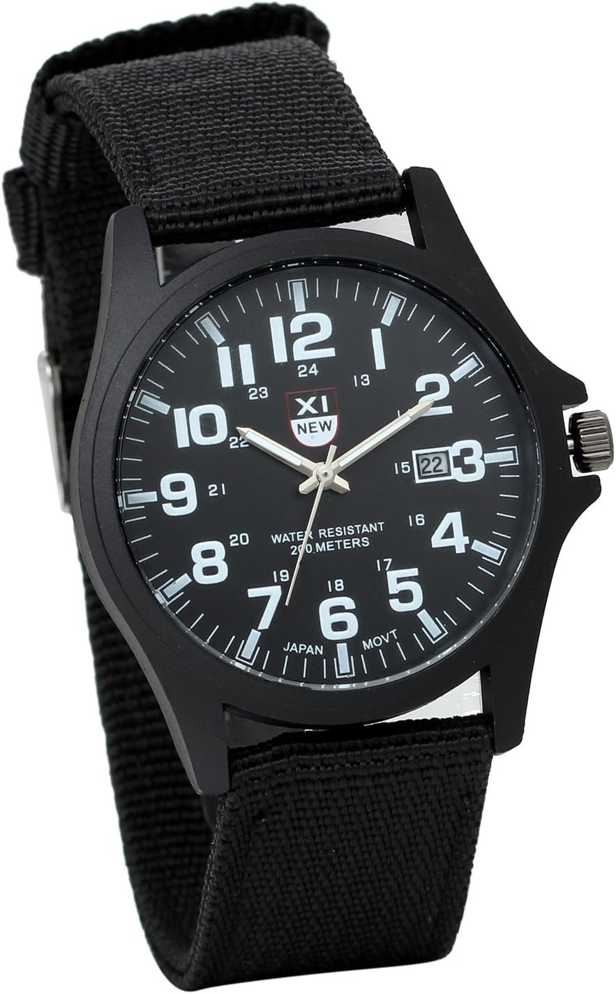 Zeiger Herrenuhr Abenteuer Analog Quarz Herren Uhr Blau Sportuhr Datum ...