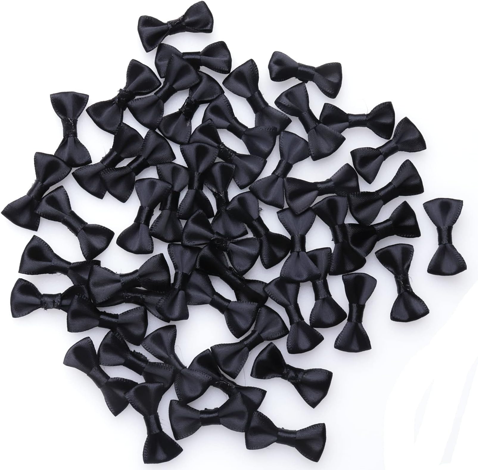 Amazon.com: SKYPIA 30pc Black Satin Ribbon Mini Bow Tie Bows Ribbon ...