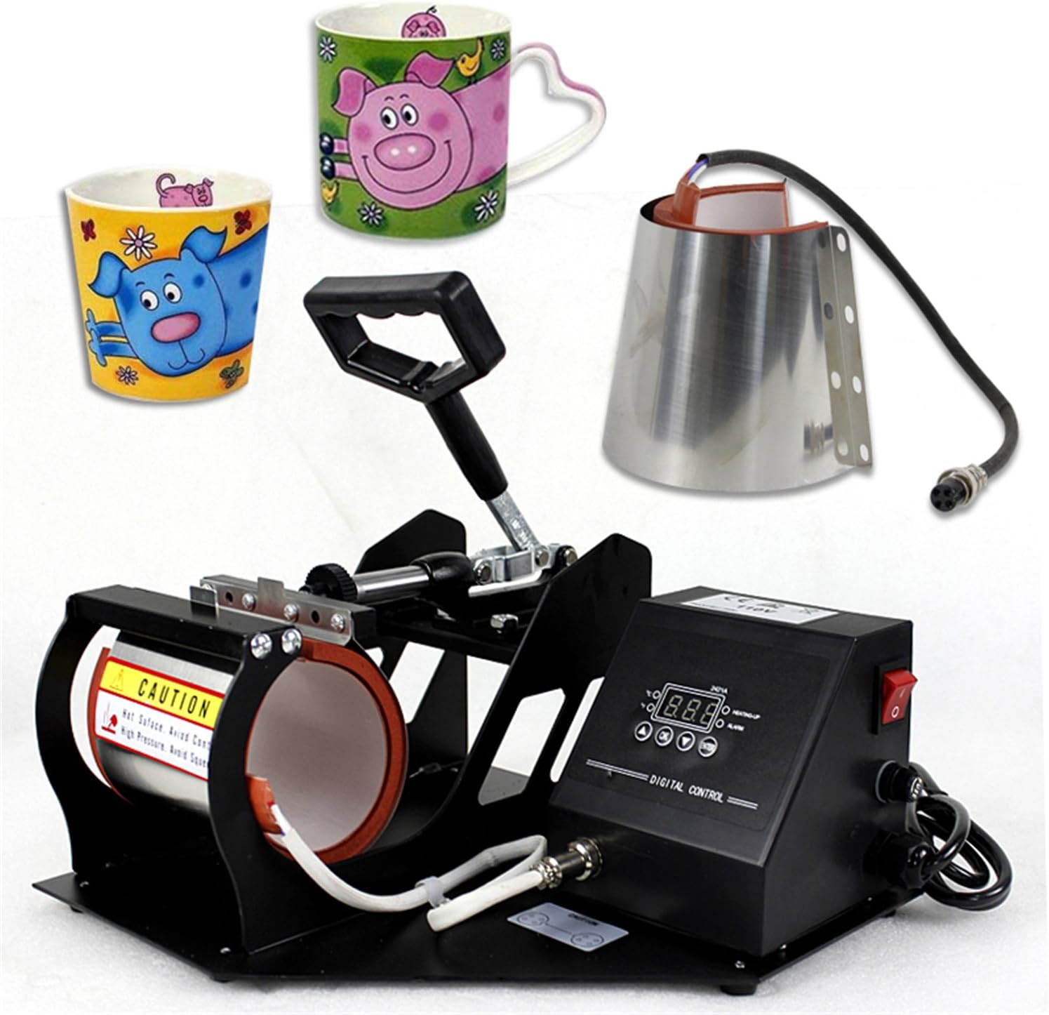 Amazon.com: F2C 2 in 1 Mug Coffee Cup Heat Press Machine Digital ...