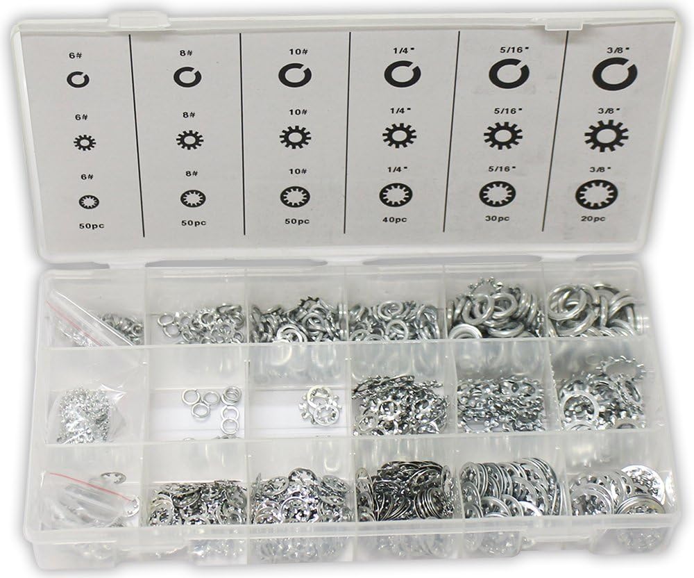 Amazon.com: DOVETAIL 720 Piece Assortment of Metal Washer Rings | 18 ...