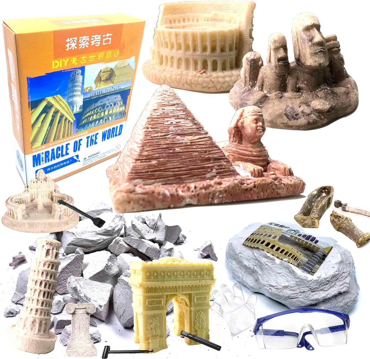 Ancient Egypt Pyramid Fossil Digging Kit for Kids Egyptian Rchaeology ...