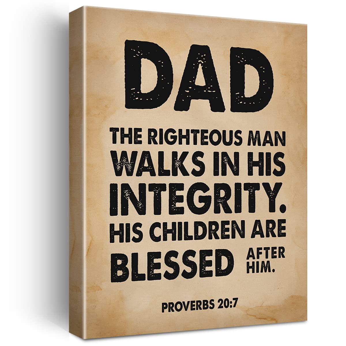 Amazon.com: Retro Bible Verse Dad the Righteous Man Walks in His ...