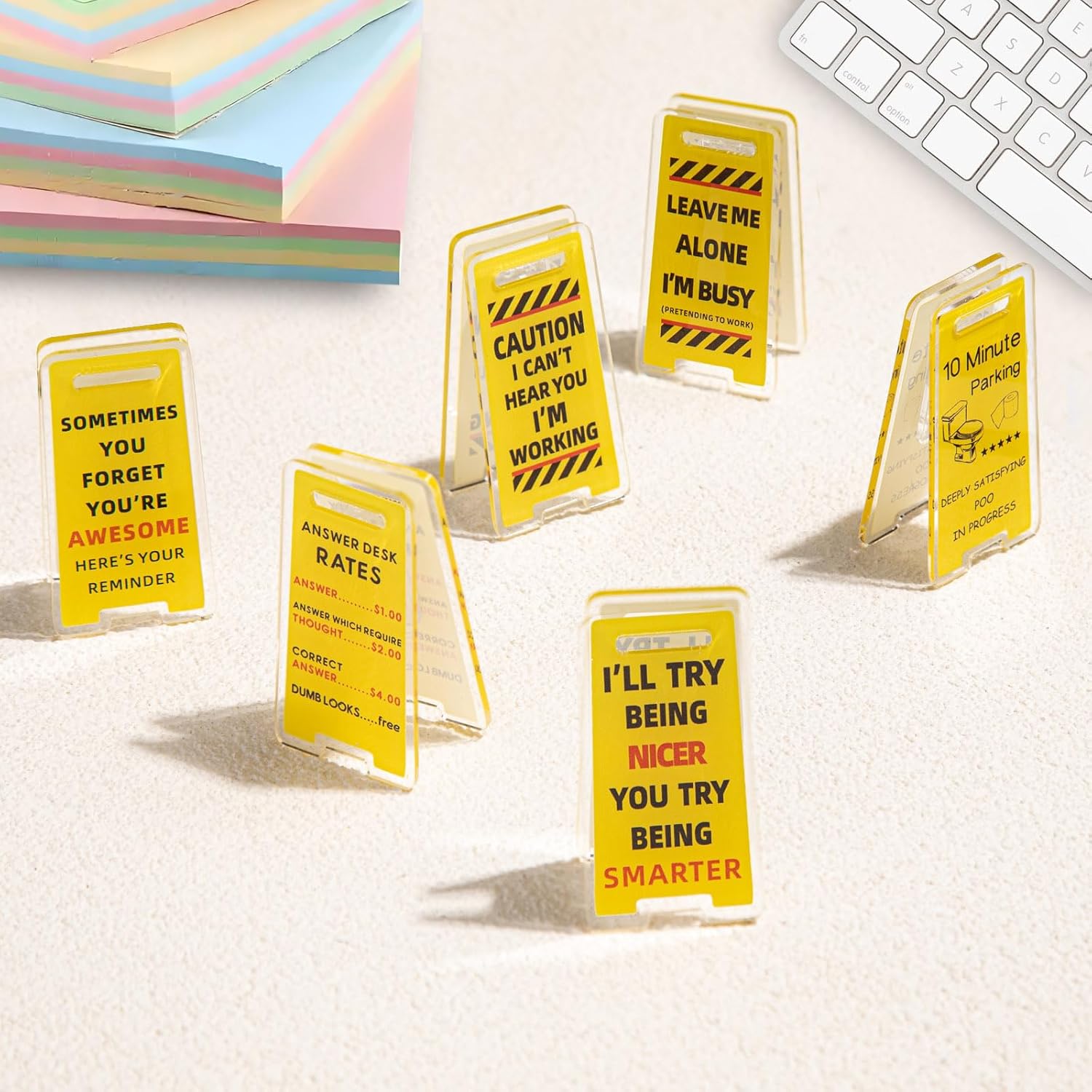 Amazon.com : Funny Sticky Note Holder - 6 Pack Note Holder Clips ...