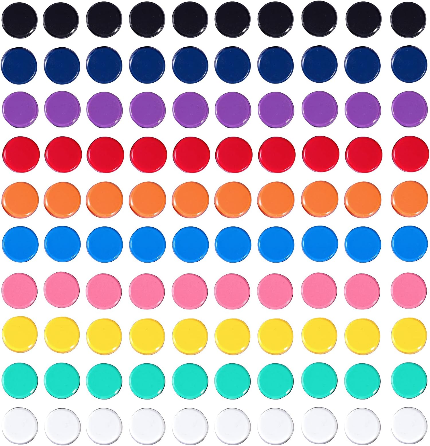 Amazon.com: Flexible Round Magnets in Assorted Colors a for Whiteboard ...