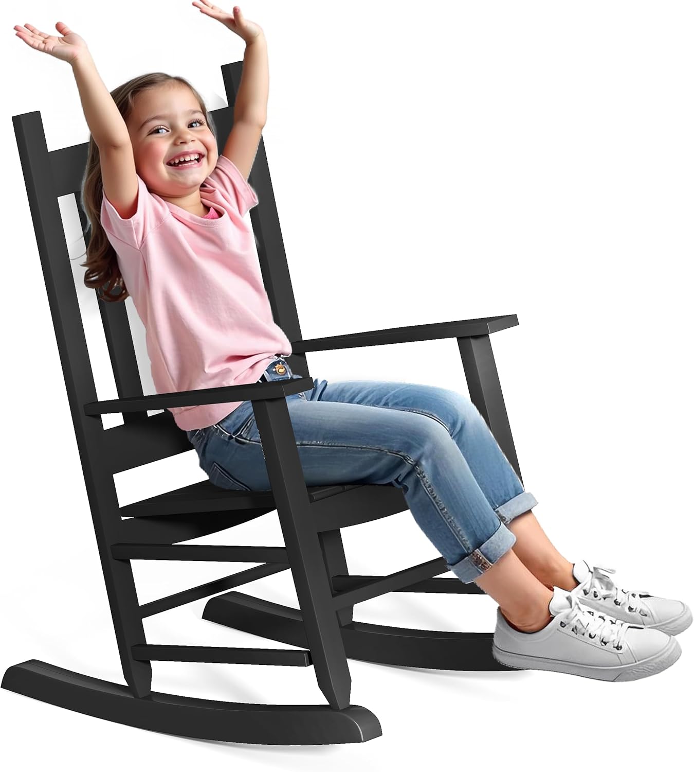 Amazon.com: HXBOAUVS Child’s Wood Rocking Chair, All-Weather Rocking ...