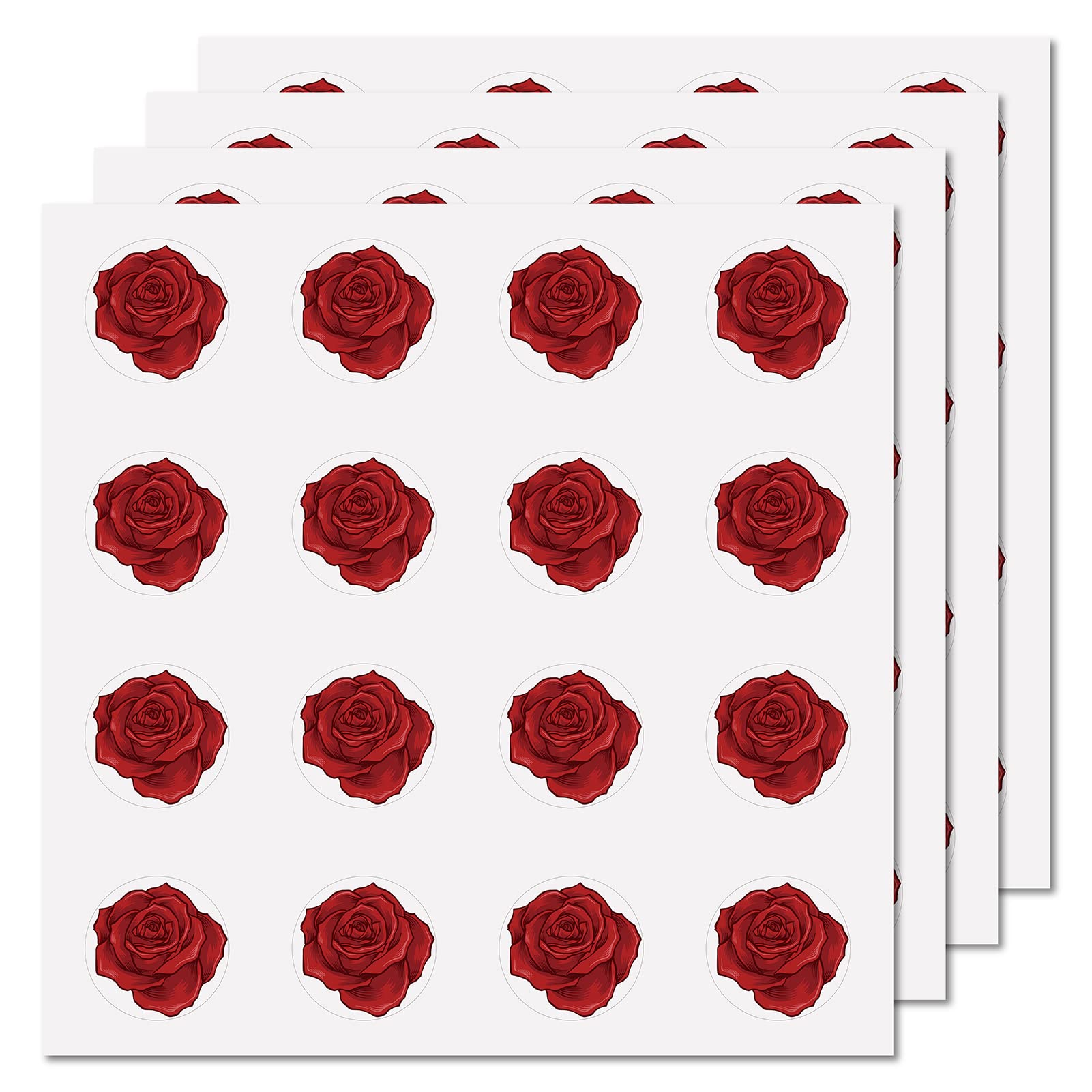 Amazon.com: CREATCABIN 128Pcs Red Roses Stickers Flower Vinyl Decal ...