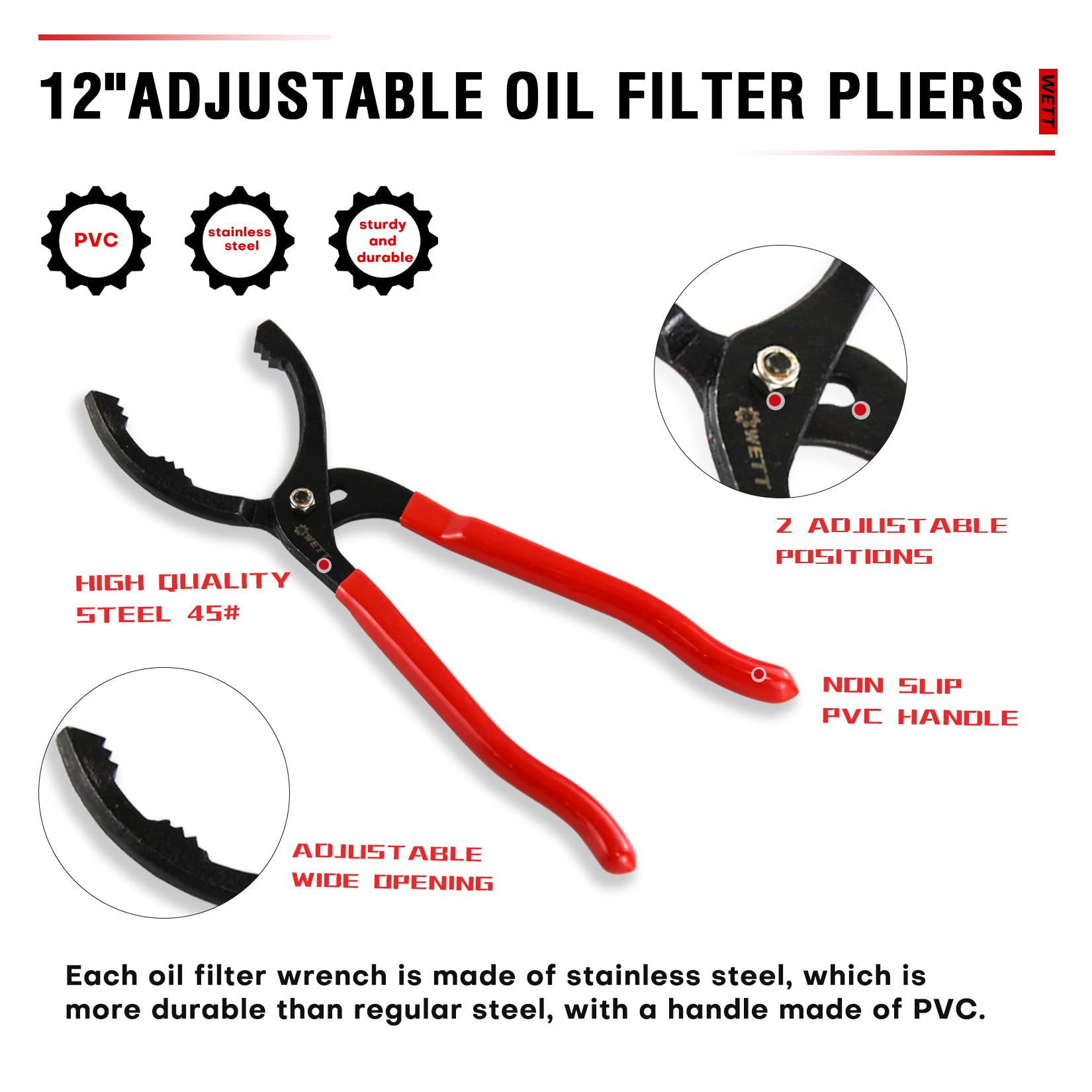 Snapklik.com : WETT Swivel Oil Filter Wrench Set, 5-Piece Standard Oil ...