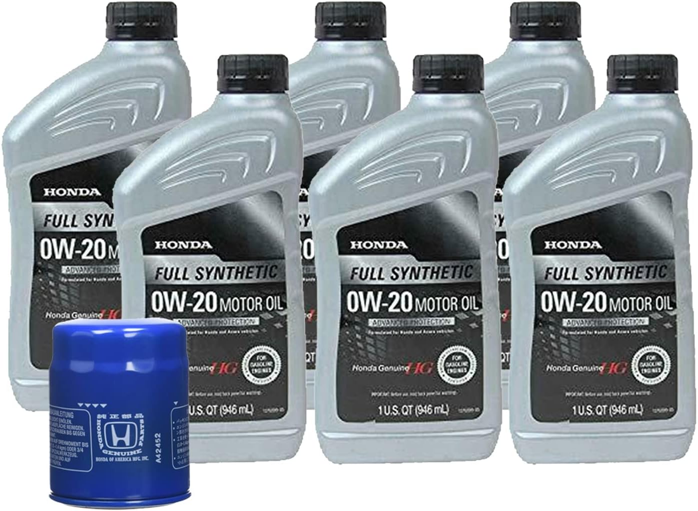 Amazon.com: Genuine OEM Set of Full Synthetic Motor Oil 0W20 & Engine ...