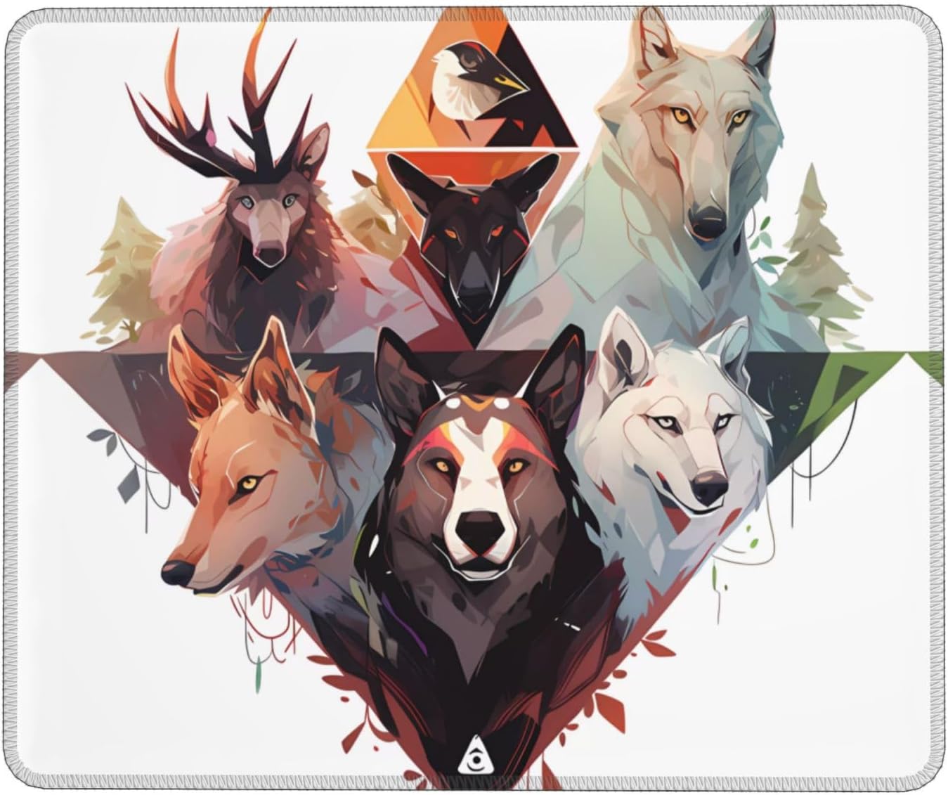 Amazon.com: Wolves and Reindeer Premium Gaming Mouse Pad - Gaming ...