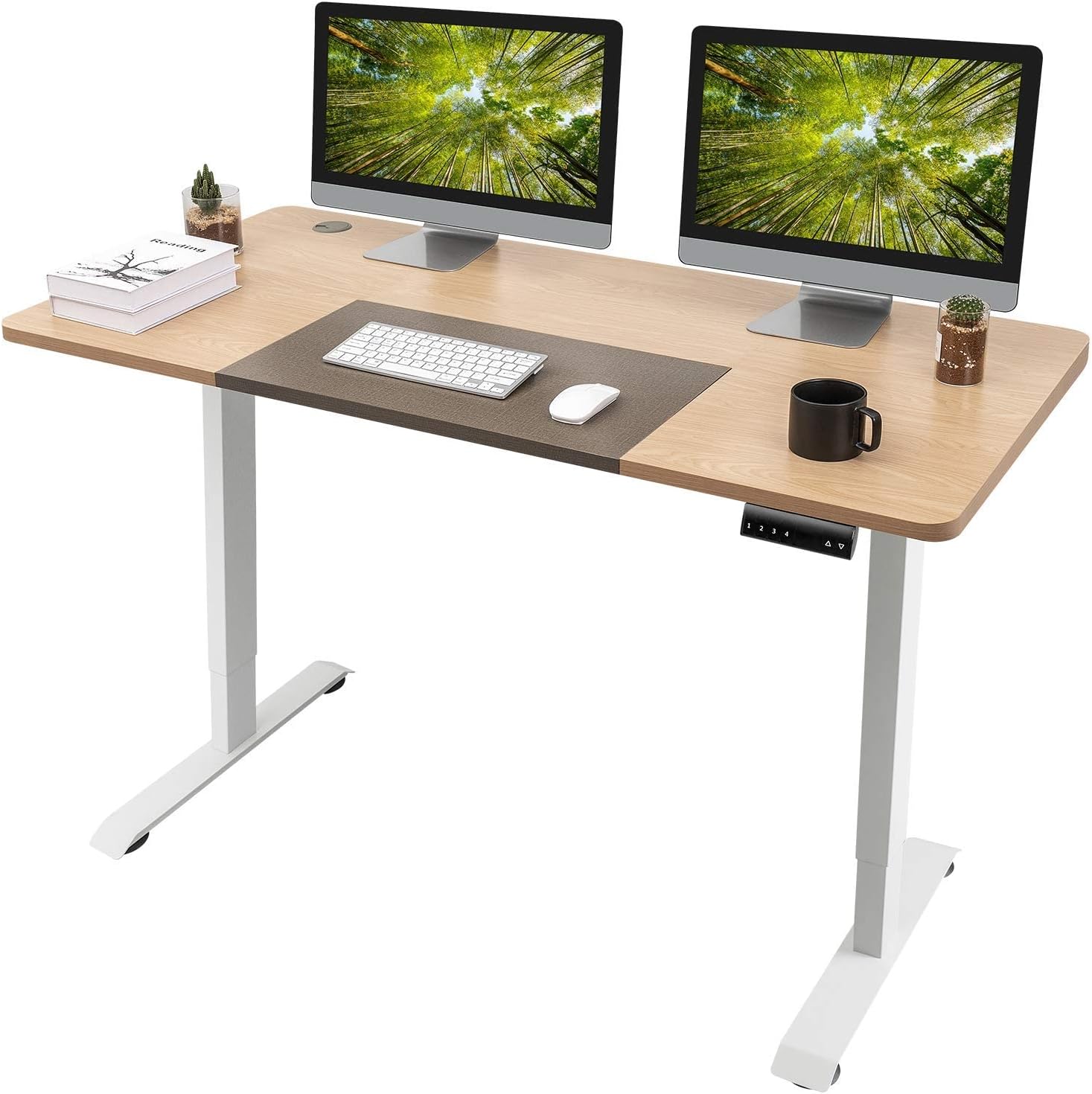 Amazon.com: Homall Electric Height Adjustable Standing Desk 55 x 28 ...